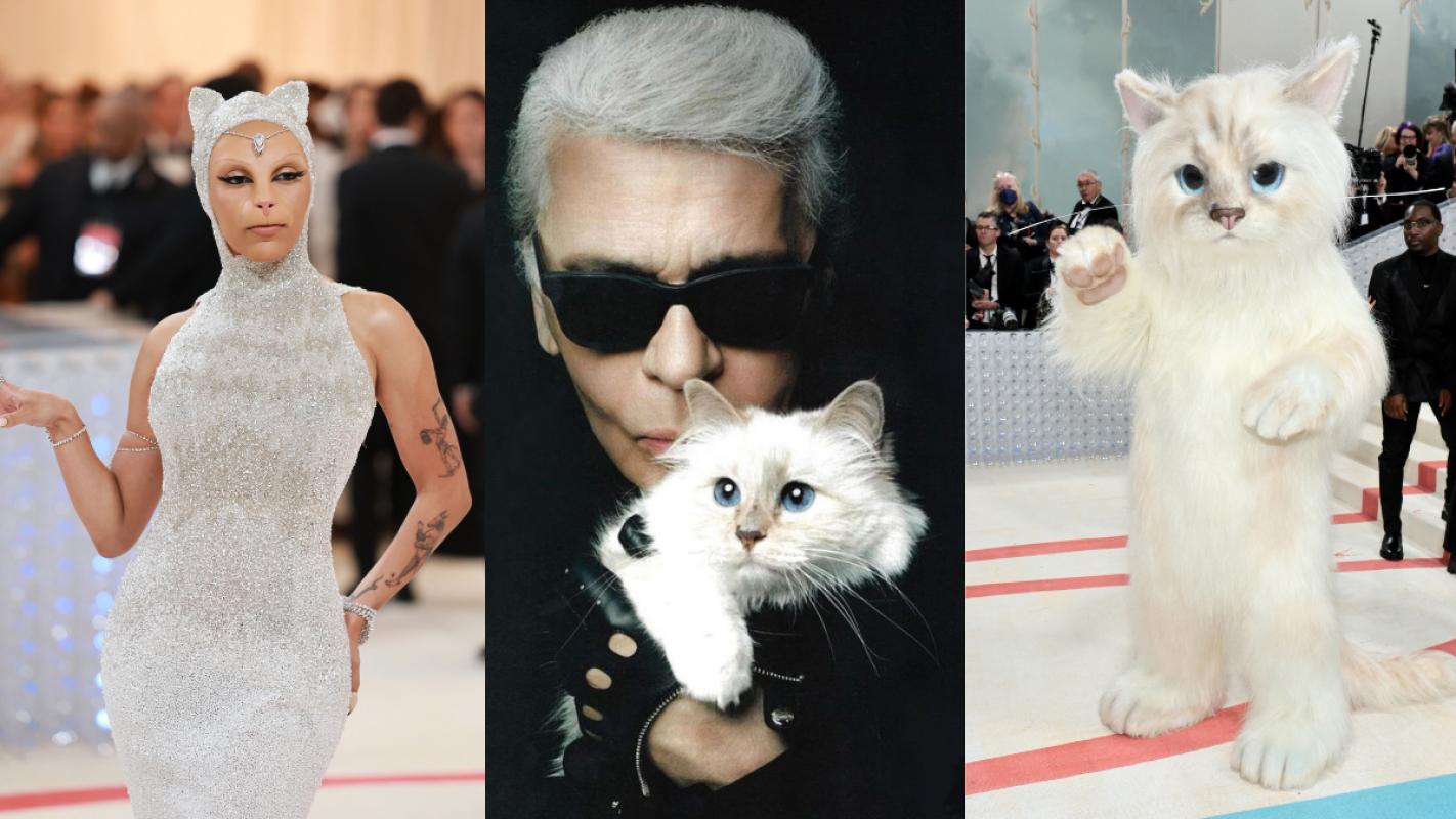 MET Gala 2023: Artistas rinden homenaje a la gata de Lagerfeld
