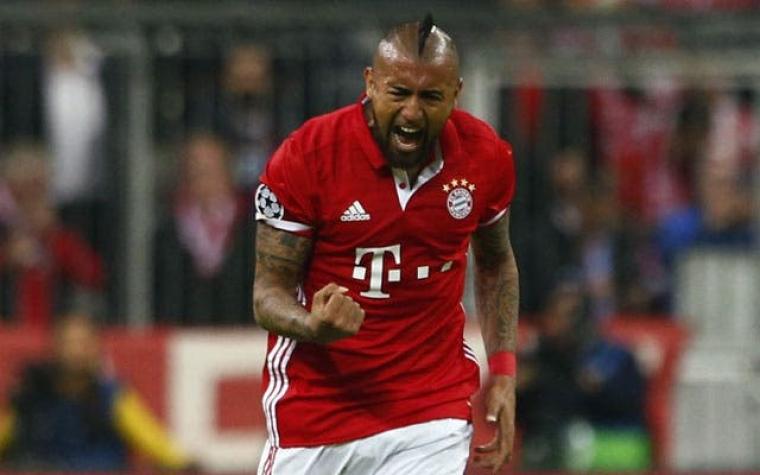 Vidal se consolida como el chileno con más goles en la Champions