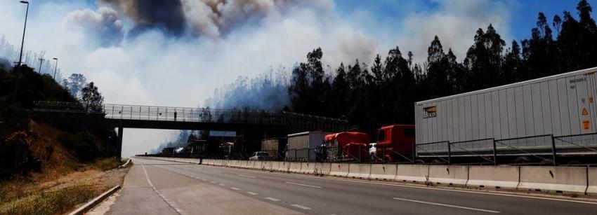 Onemi decreta alerta roja por incendio forestal en Valparaíso Onemi decreta alerta roja por incendio forestal en Valparaíso