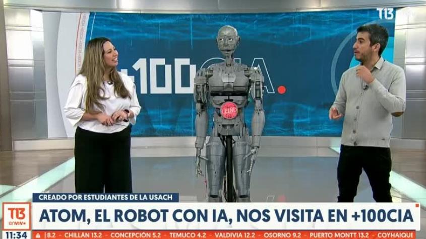 Atom, el robot con IA creado por estudiantes de la Usach | +100cia | T13