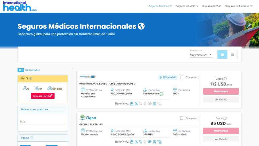Seguros Médicos Internacionales en Chile