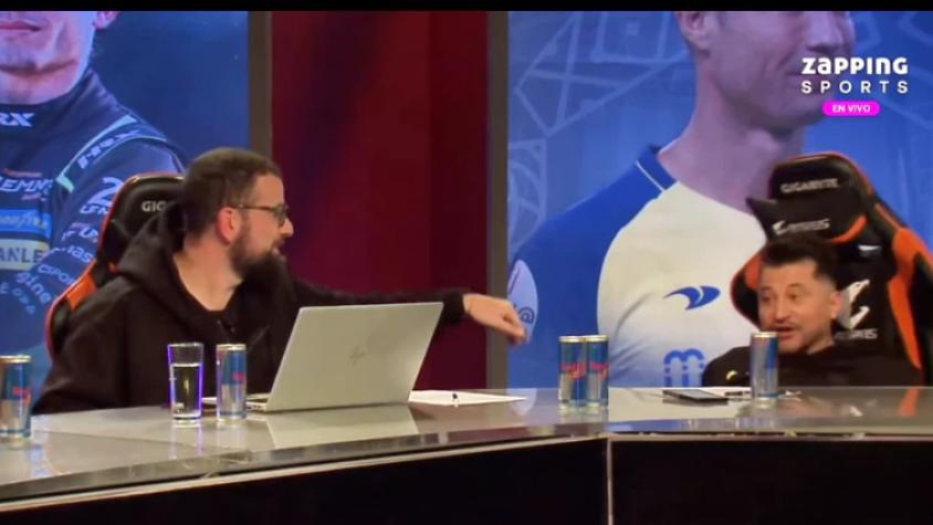 Provocó las risas de sus compañeros: Nicolás Peric sufrió gracioso accidente en programa de TV | T13