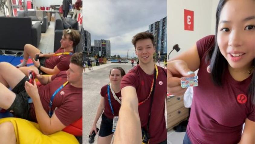 Así se "regalonean" los canadienses en la Villa Panamericana | T13